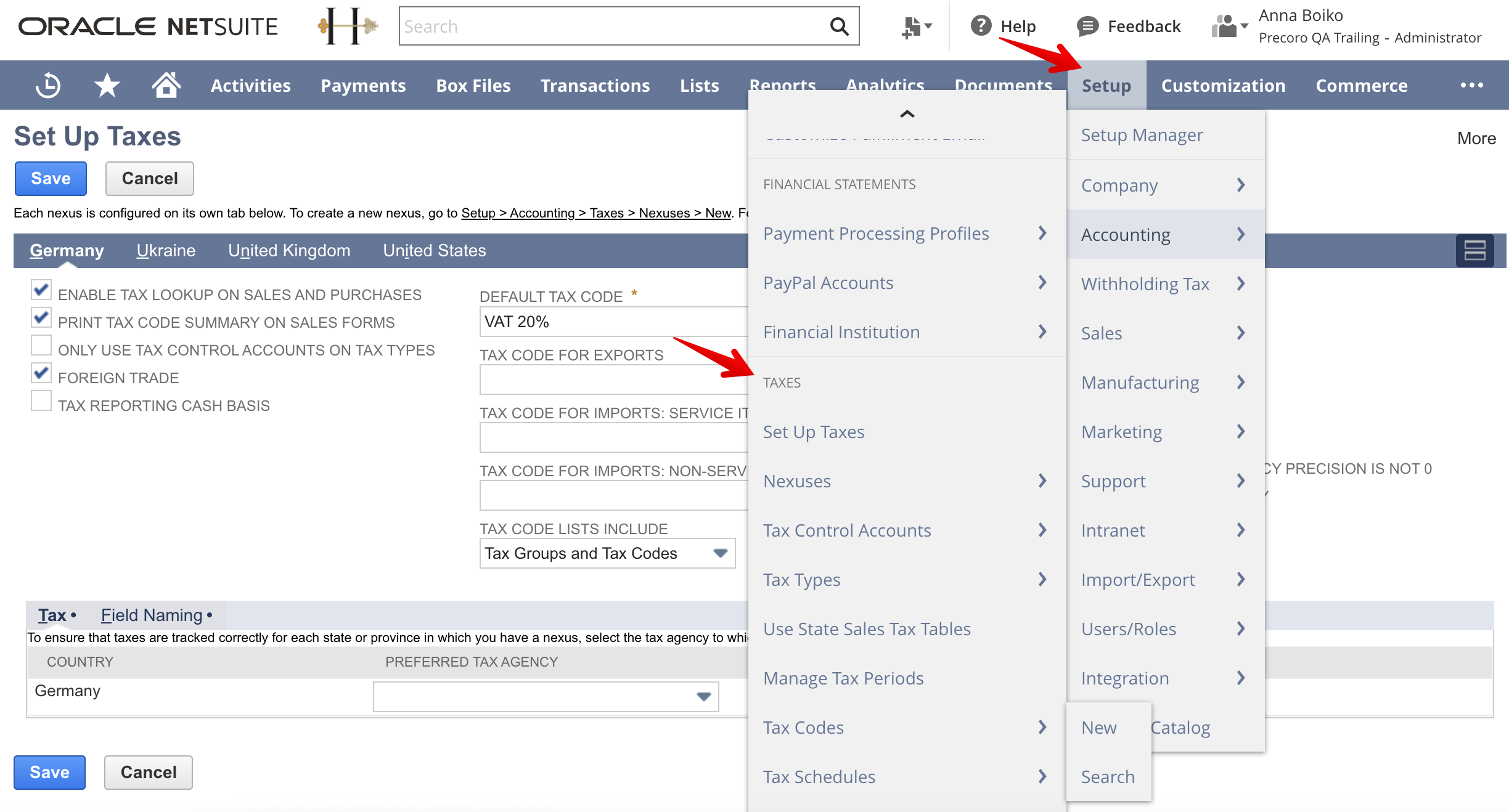 NetSuite Taxes Integration